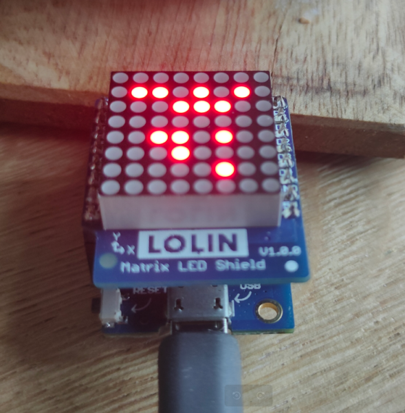 Python Baudot code for Wemos Matrix Led | Prutser