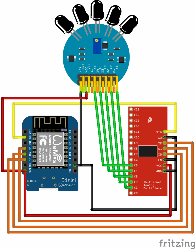 5 sensor Flame detector | Prutser